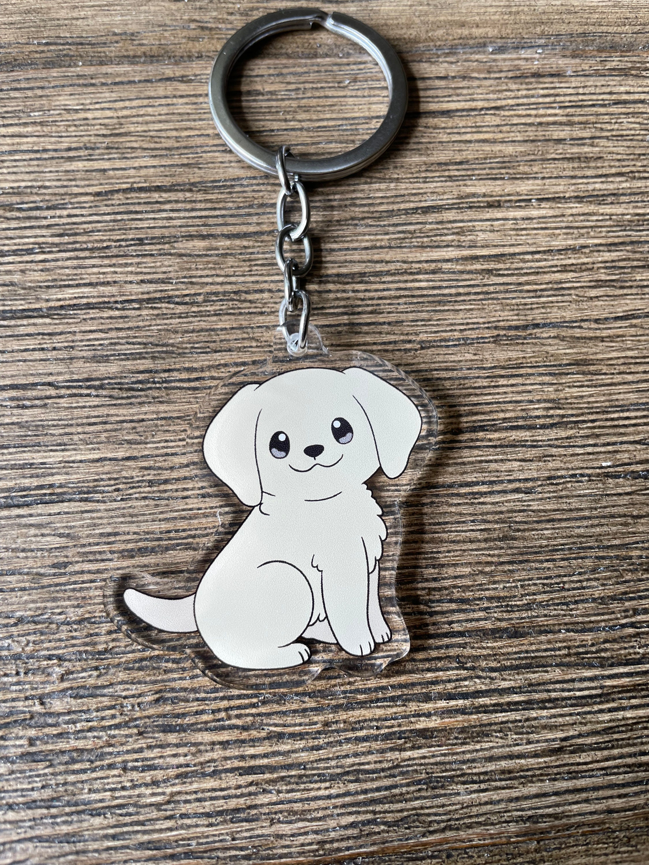 2 Inch Clear Acrylic Keychains Lab Cute Dogs, Puppies, Kawaii, Cute ...