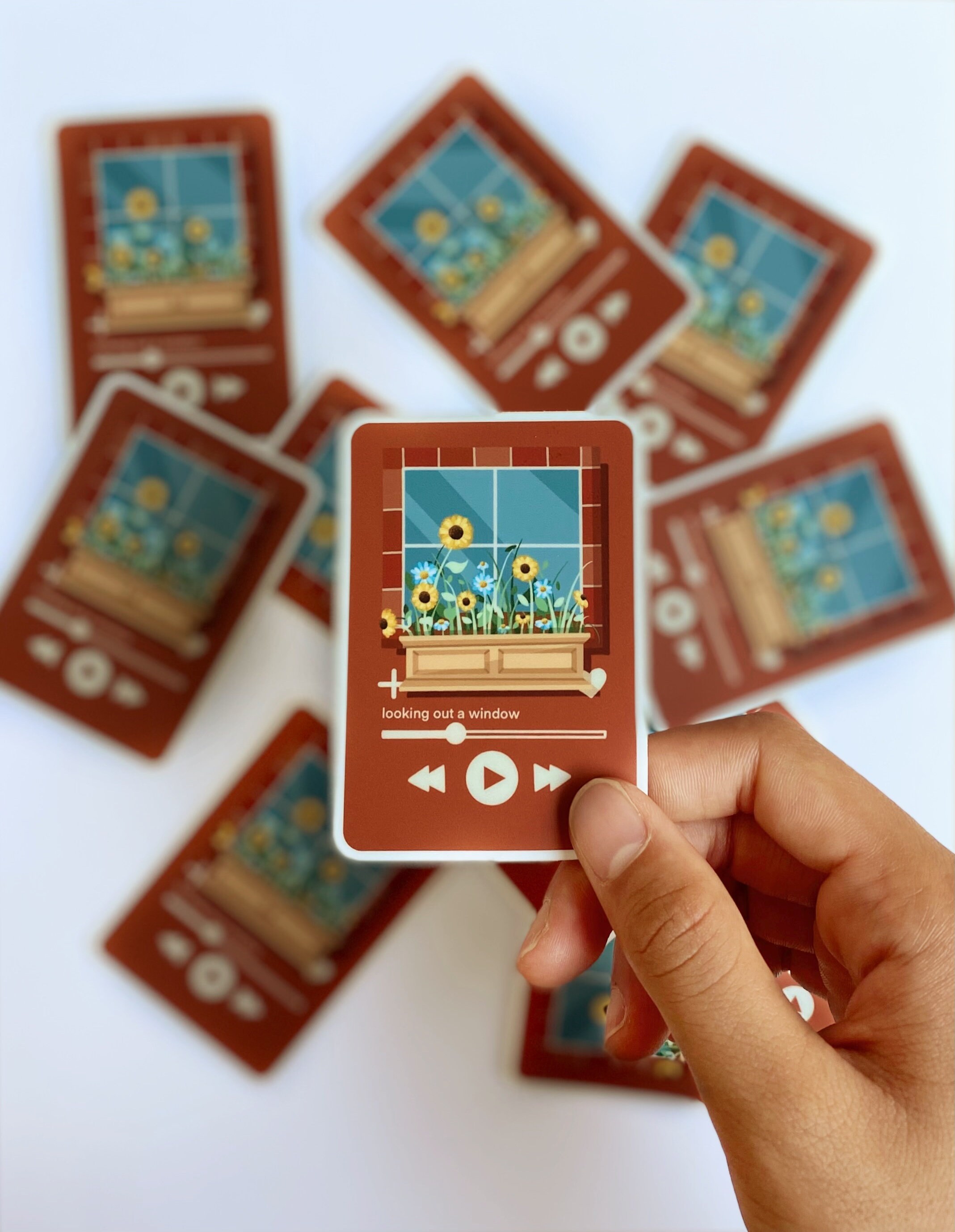 Looking Out a Window Sticker Aesthetic Music Player Sticker - Etsy