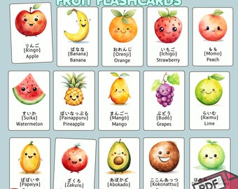 Japanese English Study Kawaii Animal Flashcards - Hiragana Flashcards ...