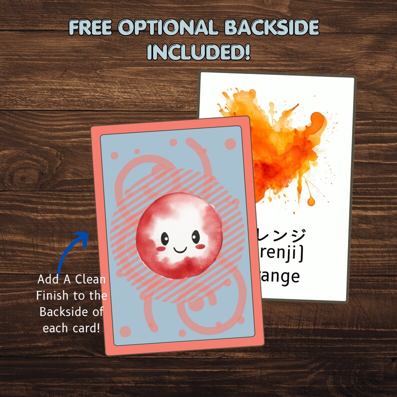 Japanese English Study Colors Brush Flashcards - Hiragana Flashcards ...