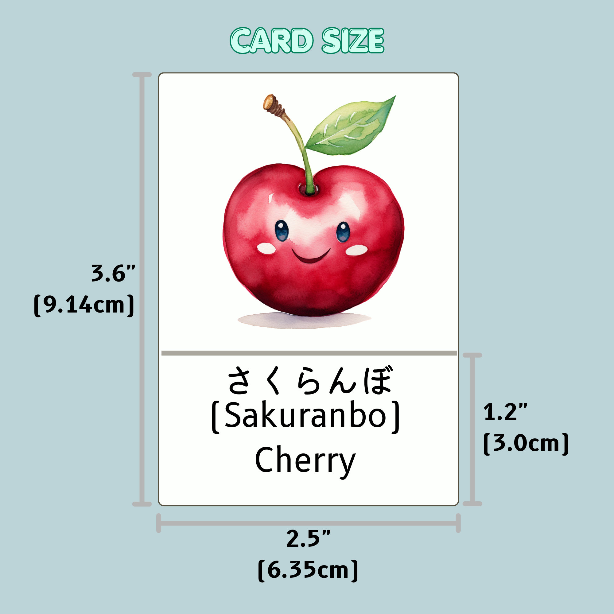 Japanese English Study Kawaii Fruit Flashcards - Hiragana Flashcards ...