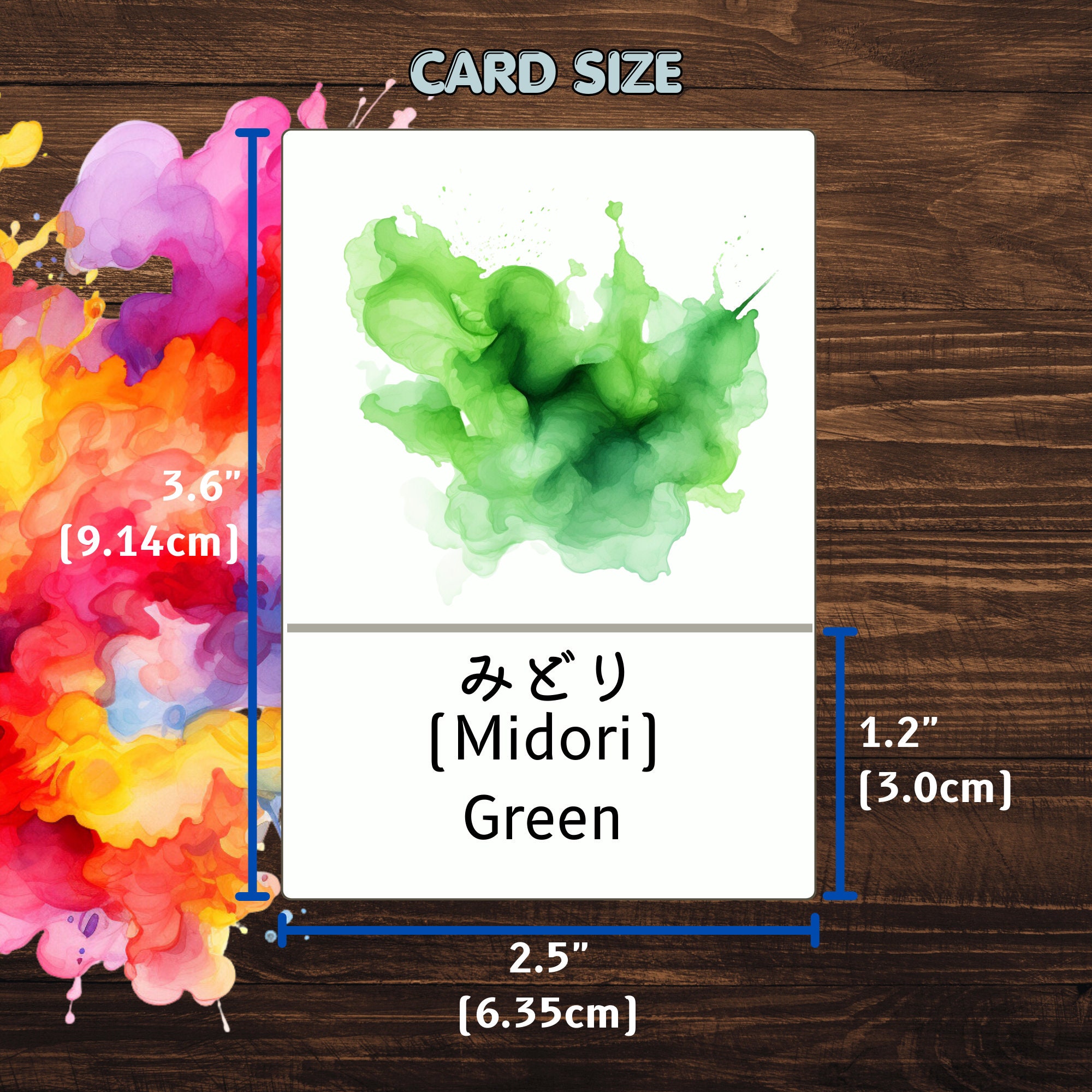 Japanese English Study Colors Brush Flashcards - Hiragana Flashcards ...