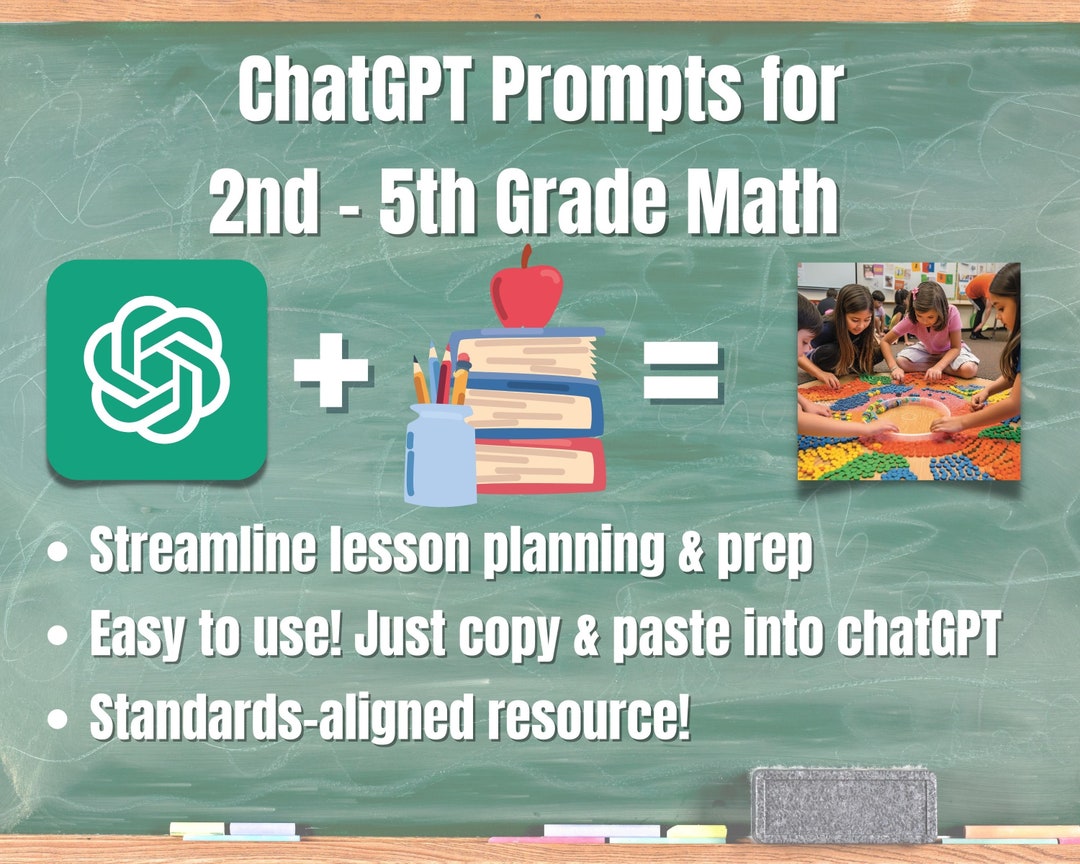 Chatgpt for Teachers: 2-5th Grade Math educator Created - Etsy