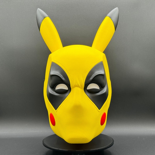 3d Printed Deadpool Pikachu Helmet - Etsy