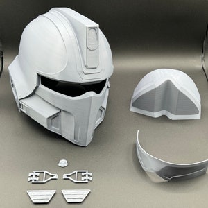 Helldivers 2 Hero of the Federation Inspired Helmet Cosplay 3D Printed Raw DIY Kit - Etsy