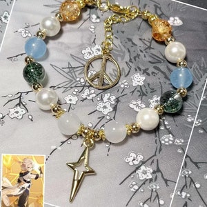 Genshin Impact Aether Bracelet Custom Traveler Gemstone - Etsy