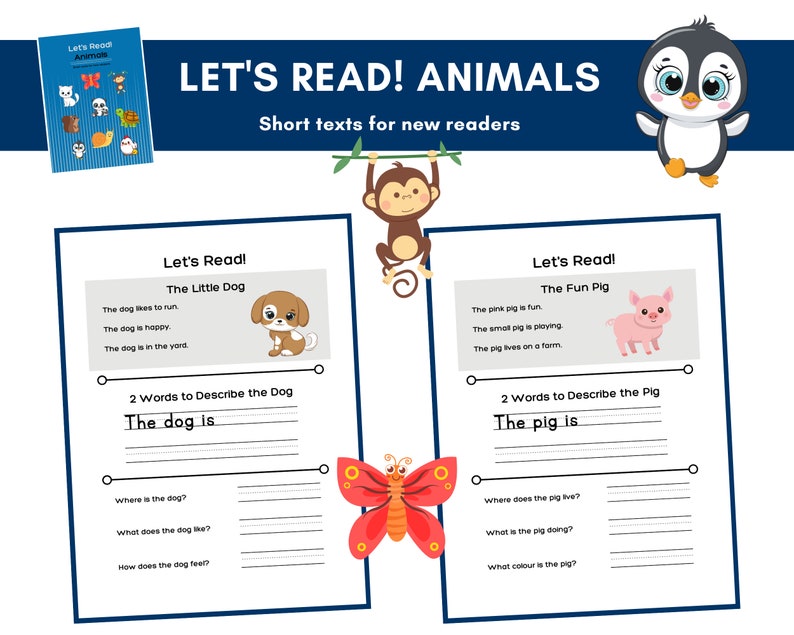 Learn to Read Workbook Digital Download for Kids in - Etsy