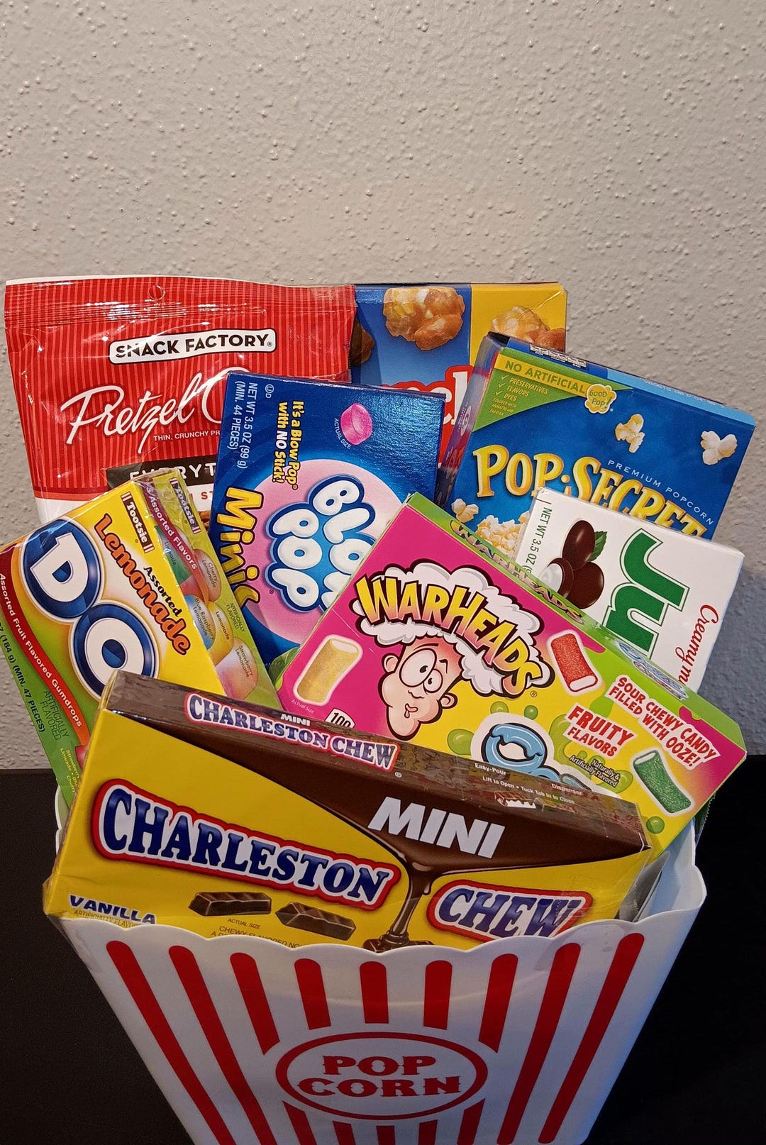Movie Night Snack Basket,original Snack Basket,sleep Over Party Basket ...