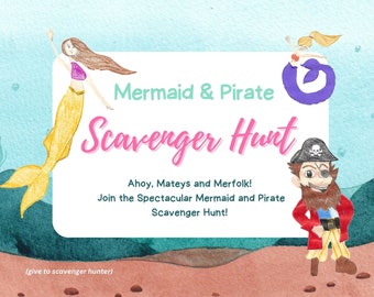 Pirate Themed Scavenger Hunt, Child / Kids Birthday Party Games, Pirate ...