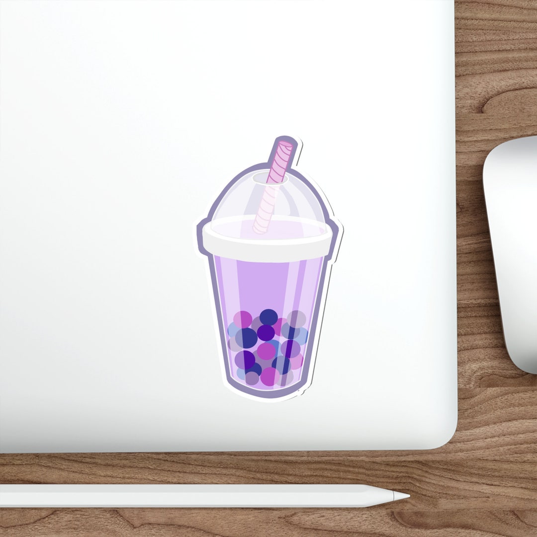 UBE BOBA Milk Tea Drink Die-cut Stickers Skateboard Sticker Bike ...