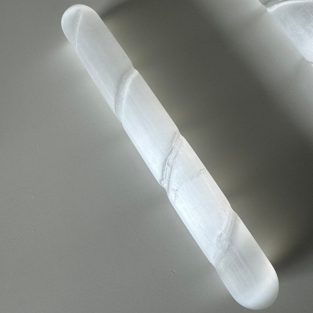 Selenite Round Ended Wand Charging Wand Crystal Healing Chakra ...