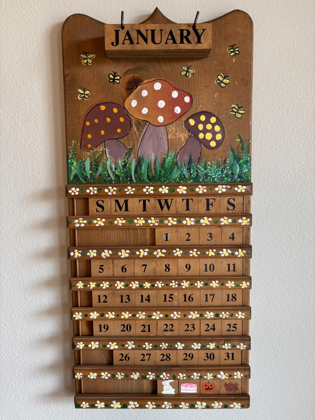 Hand Crafted Wooden Perpetual Calendar - Etsy