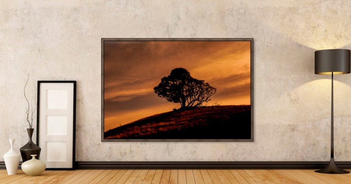 Tree on a Hill, Printable Download, Wall Art, Photography, Countryside ...