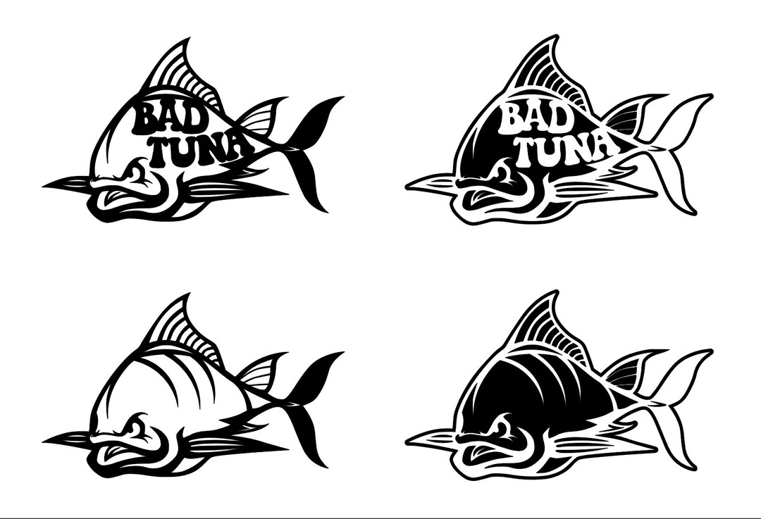 Bad Tuna Fish 4 Patterns, Digital Download Files SVG DXF PDF - Etsy