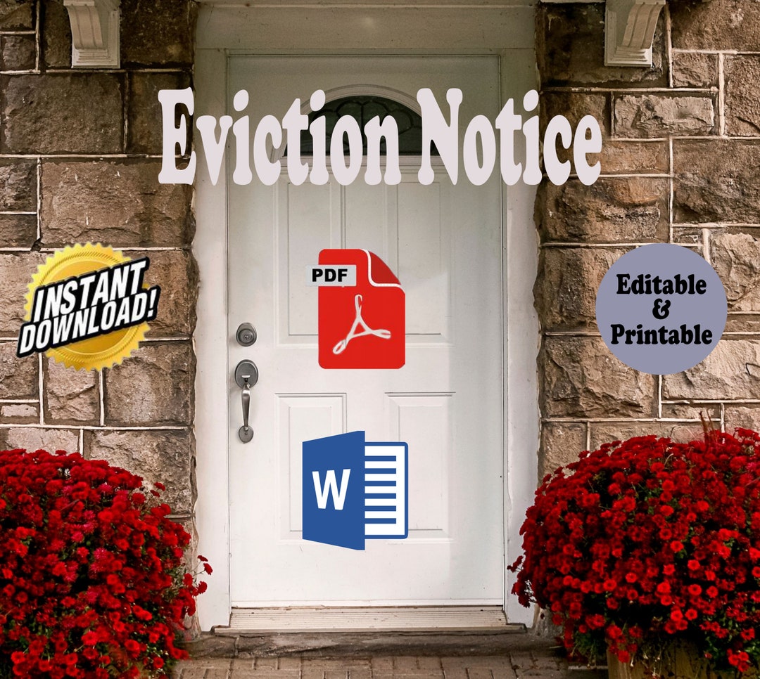Eviction Notice / Tenant Eviction Notice / Rental Eviction Notice / PDF ...