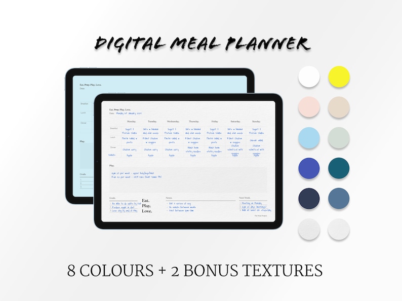 Printable Digital Meal Planner for Ipad, Goodnotes, Notability | PDF ...