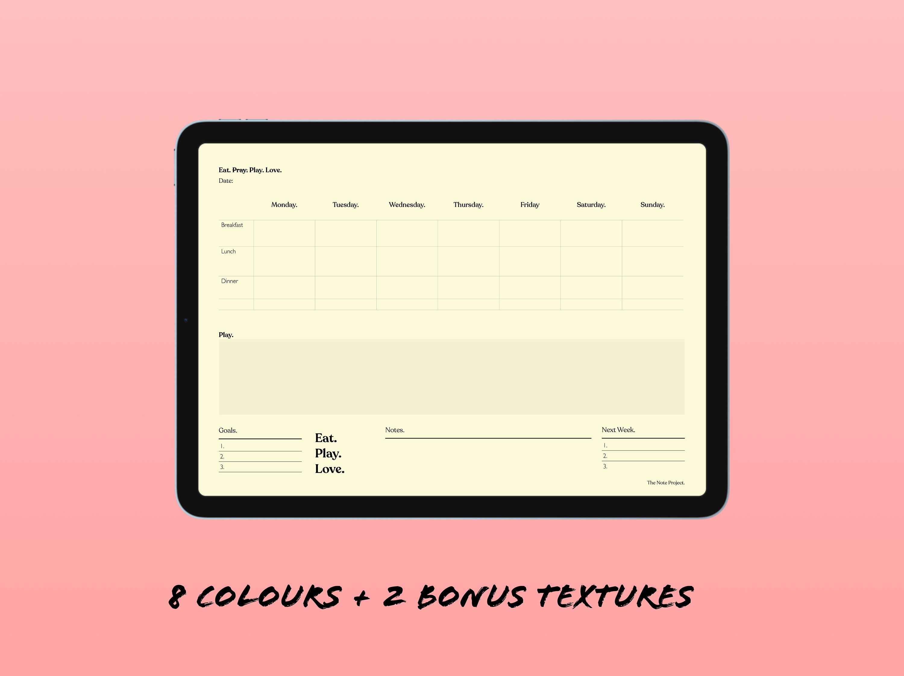 Printable Digital Meal Planner for Ipad, Goodnotes, Notability | PDF ...