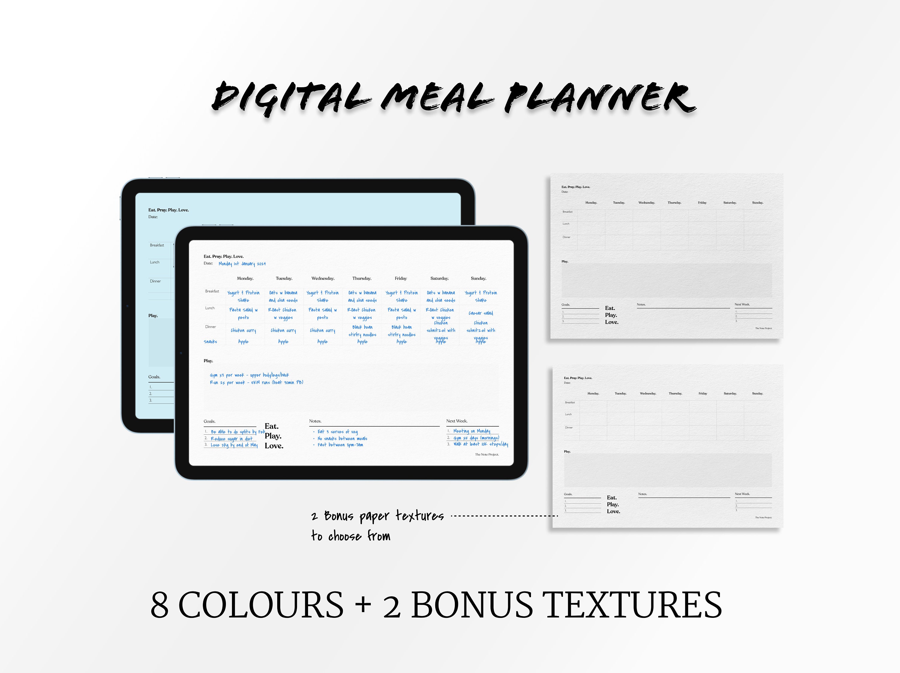 Printable Digital Meal Planner for Ipad, Goodnotes, Notability | PDF ...