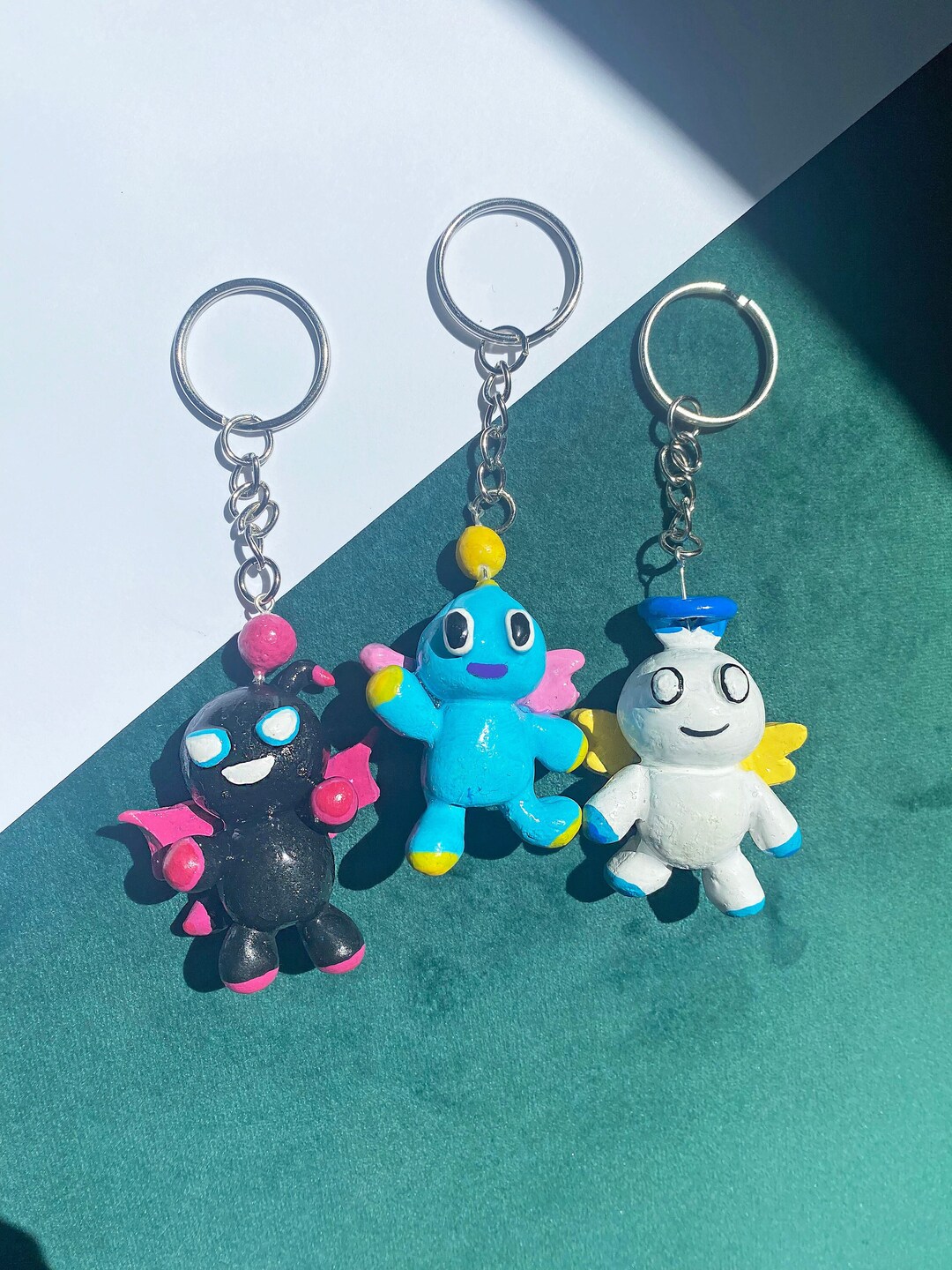 Handmade Sonic Chao Inspired Keychain: Gamer Gift - Etsy
