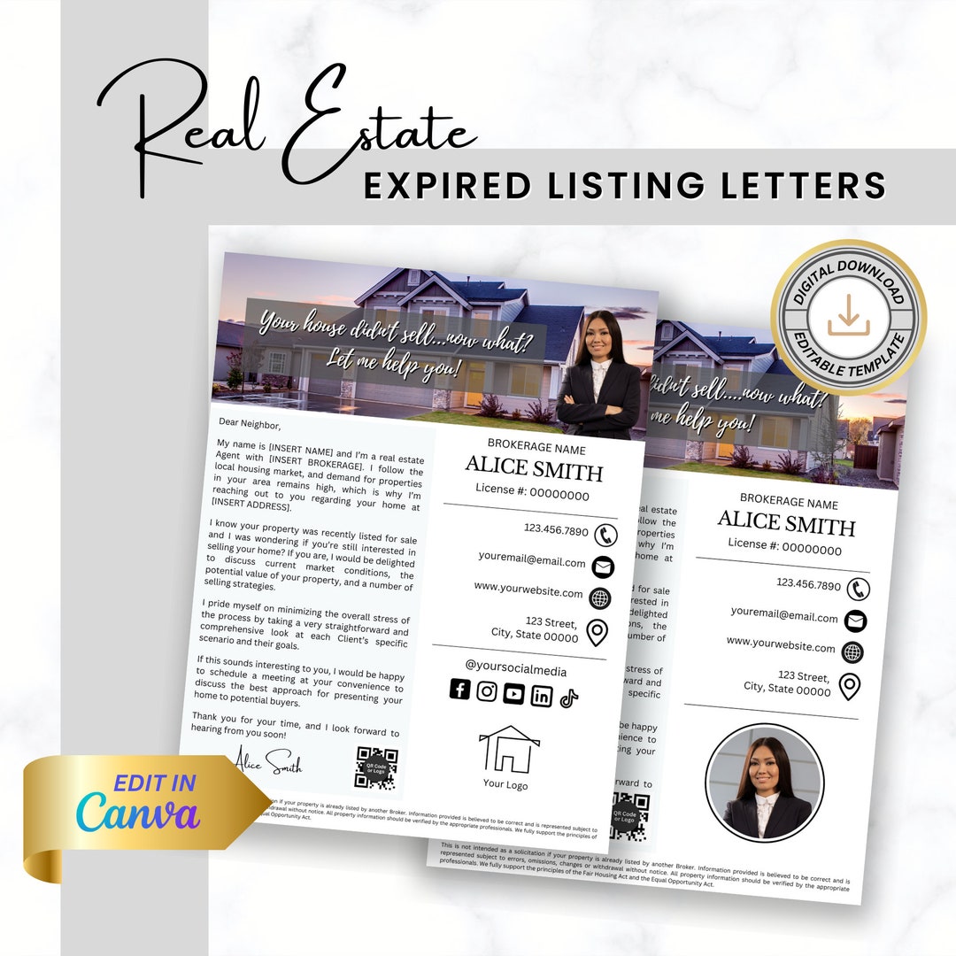 Expired Letter Real Estate Marketing Real Estate Mailer for Expired ...