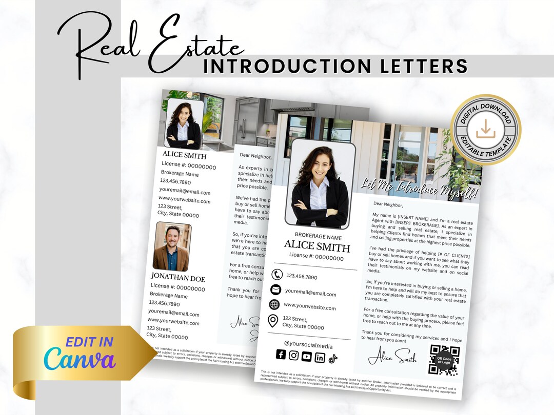 Real Estate Introduction Letter Real Estate Marketing Hello Neighbor ...