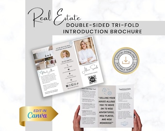 Real Estate Tri-fold Real Estate Brochure Introduction Brochure for Real Estate Farming Canva ...