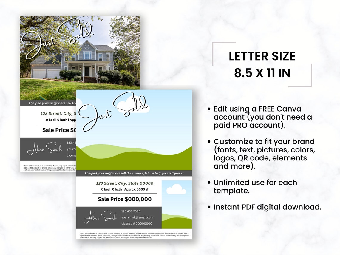 Just Sold Flyers Just Sold Mailers Real Estate Marketing Real Estate ...