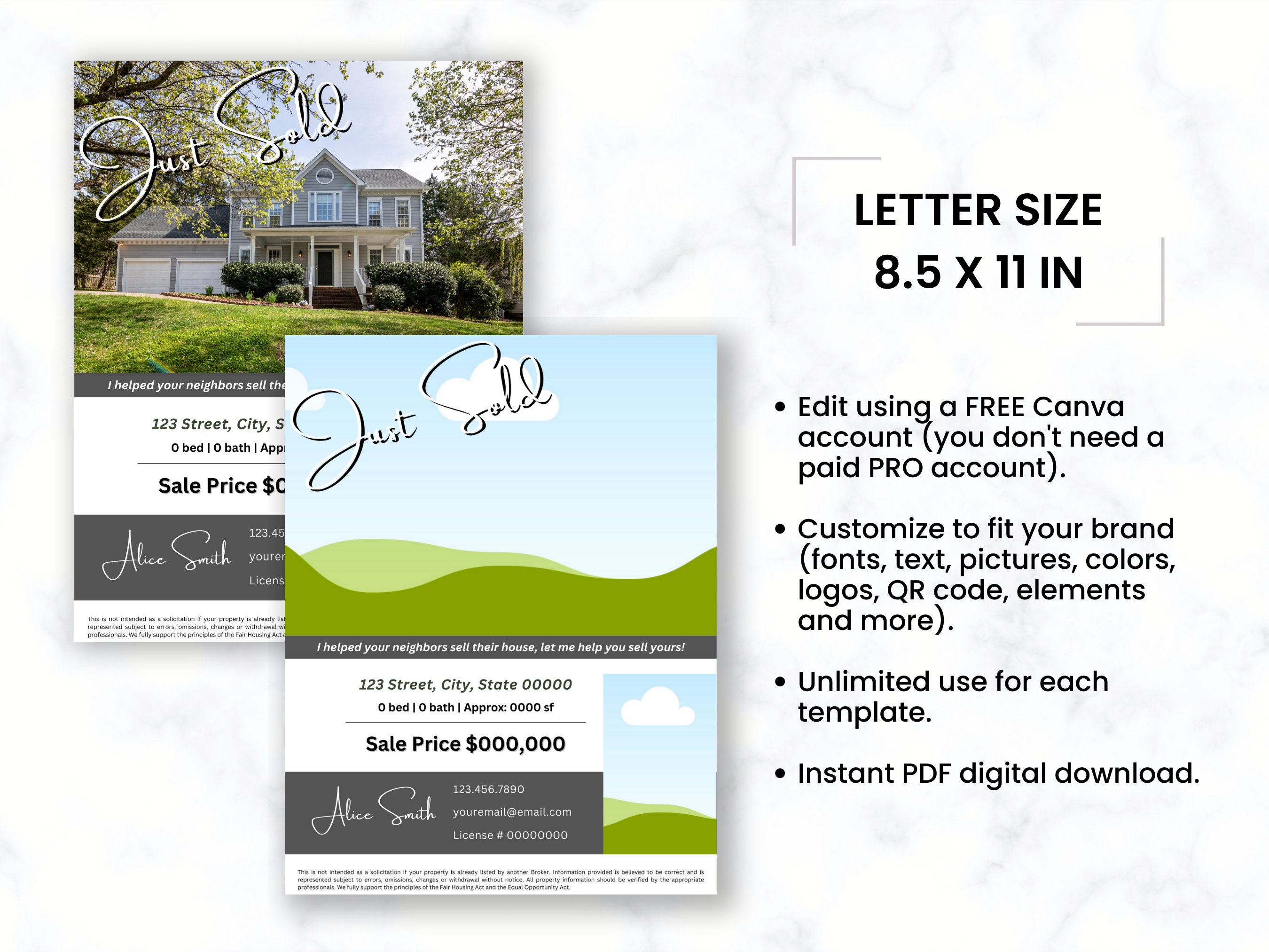 Just Sold Flyers Just Sold Mailers Real Estate Marketing Real Estate ...