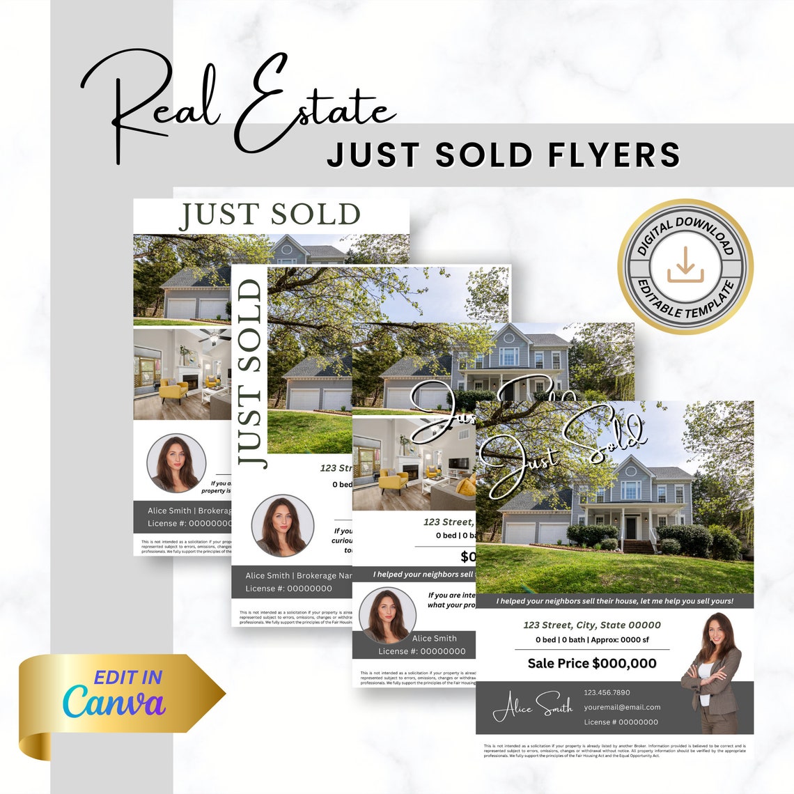 Just Sold Flyers Just Sold Mailers Real Estate Marketing Real Estate ...