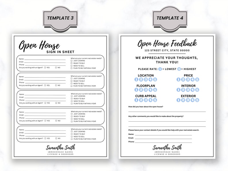 Real Estate Open House Package: Canva Template (digital Download) - Etsy