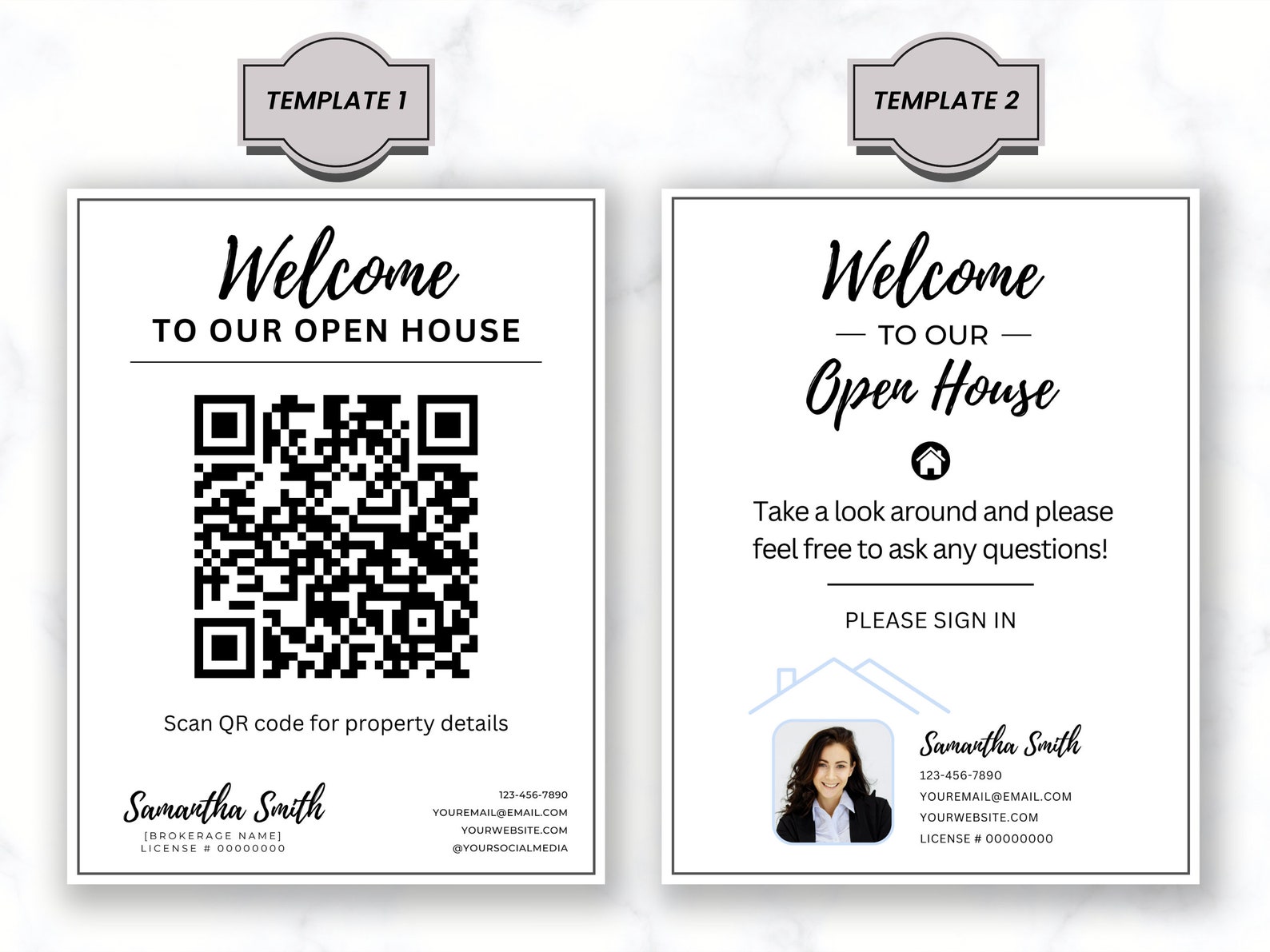 Real Estate Open House Package: Canva Template (digital Download) - Etsy