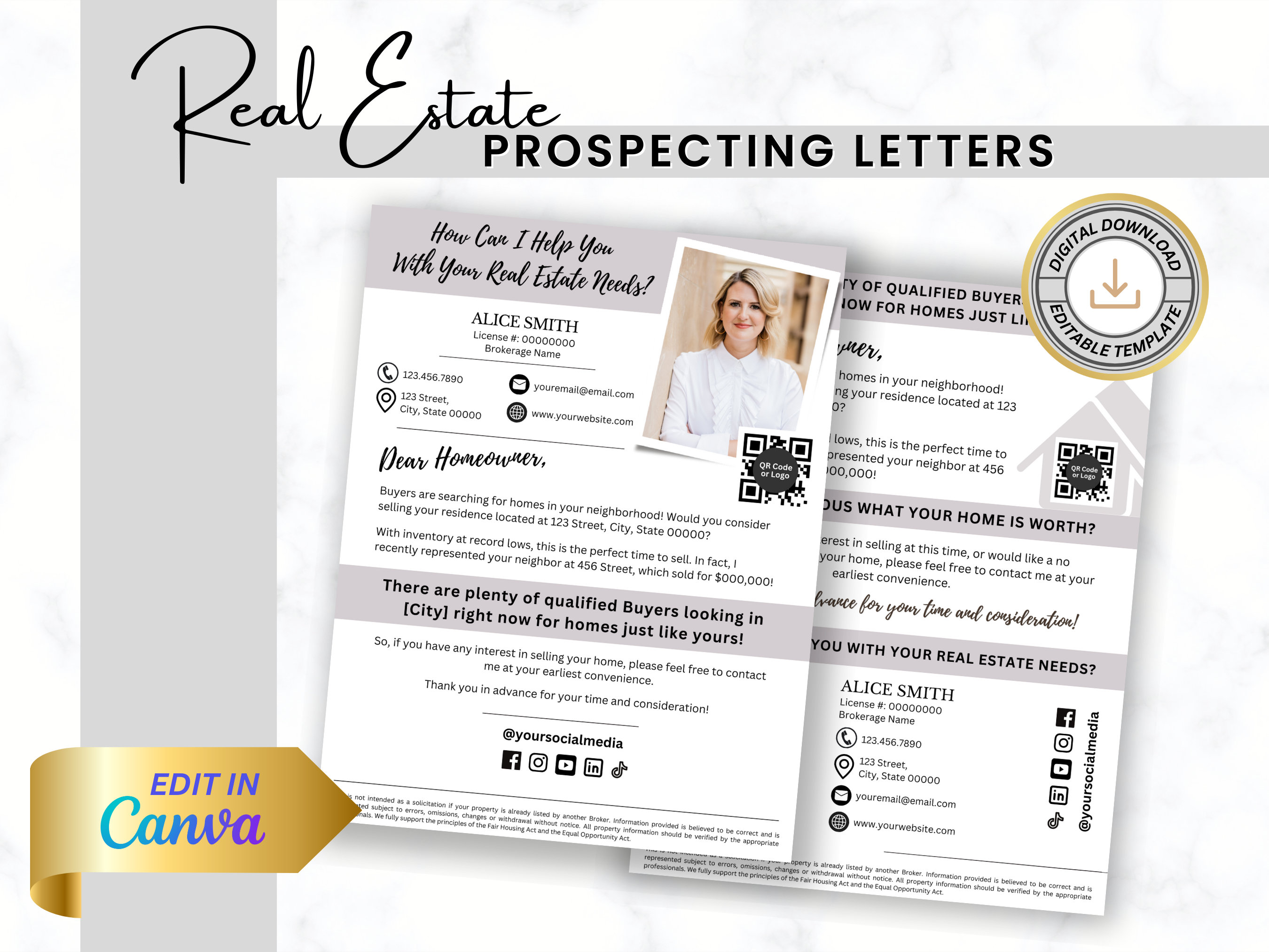 Real Estate Prospecting Letter Real Estate Marketing Real Estate Mailer ...