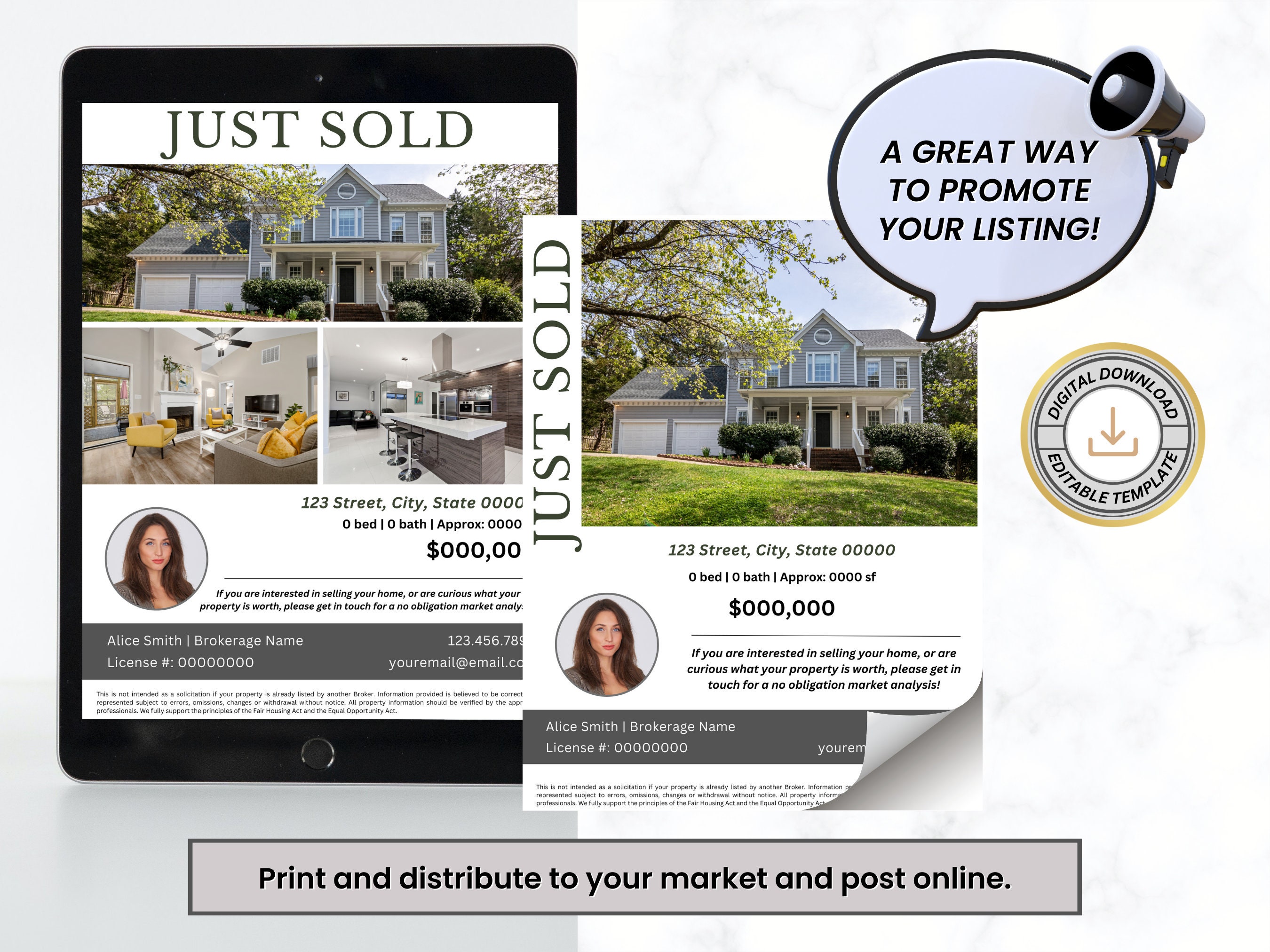 Just Sold Flyers Just Sold Mailers Real Estate Marketing Real Estate ...