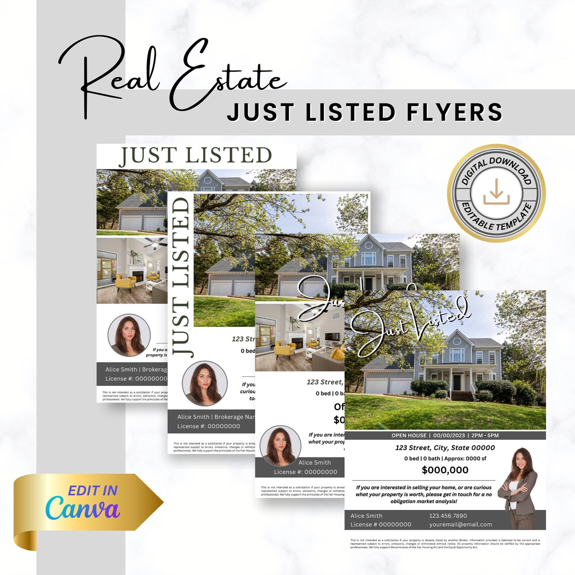Just Listed Flyers Just Listed Mailers Real Estate Marketing Real ...
