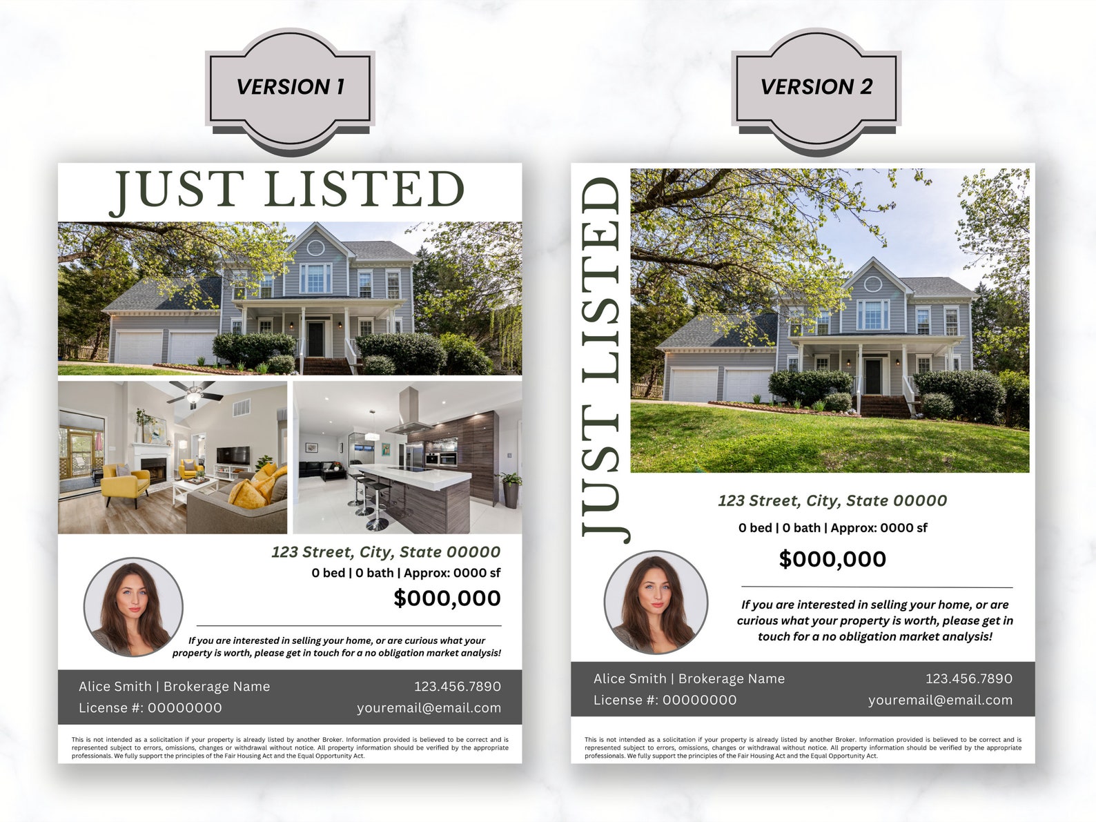 Just Listed Flyers Just Listed Mailers Real Estate Marketing Real ...