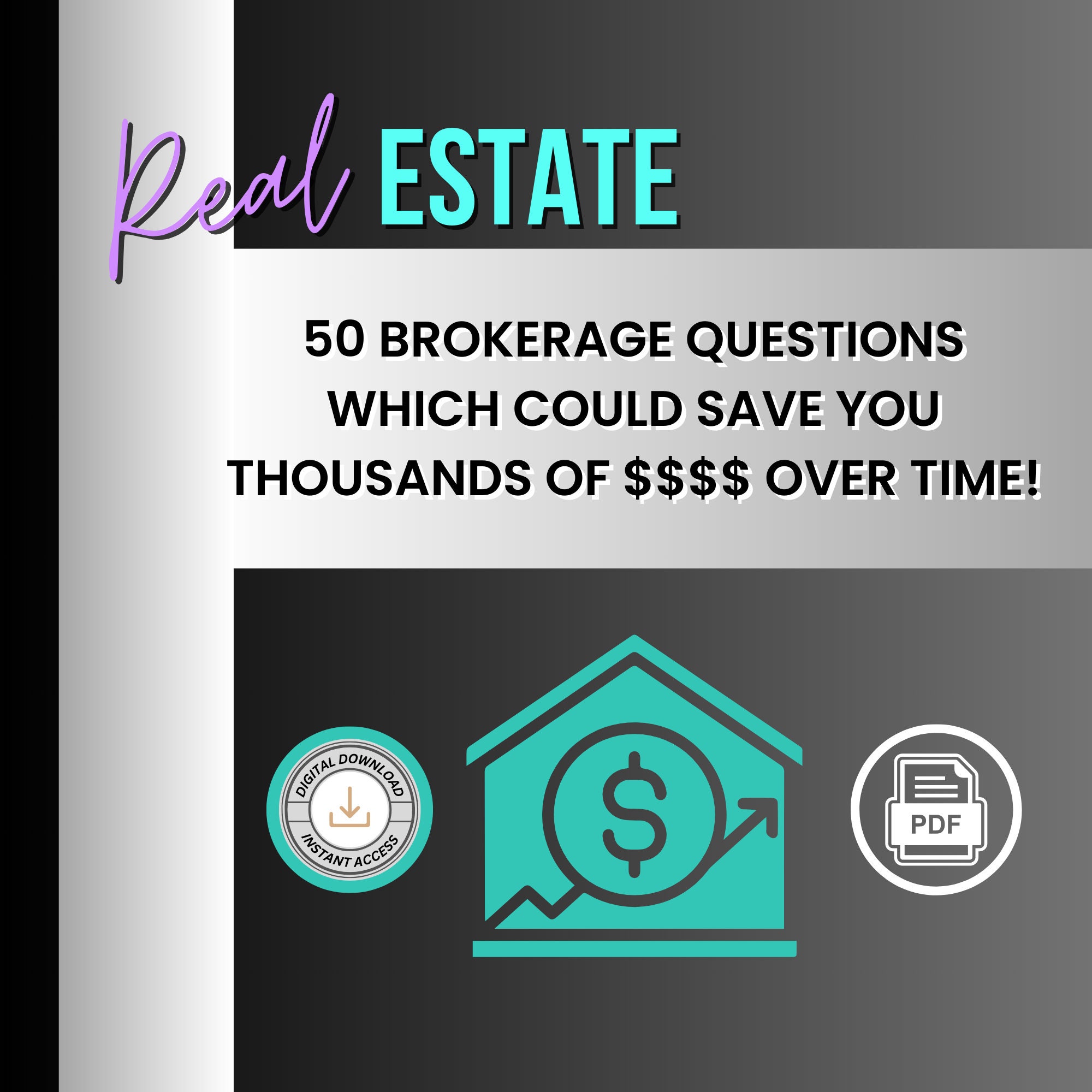 Real Estate Brokerage Questions Checklist: Save Thousands (PDF) - Etsy
