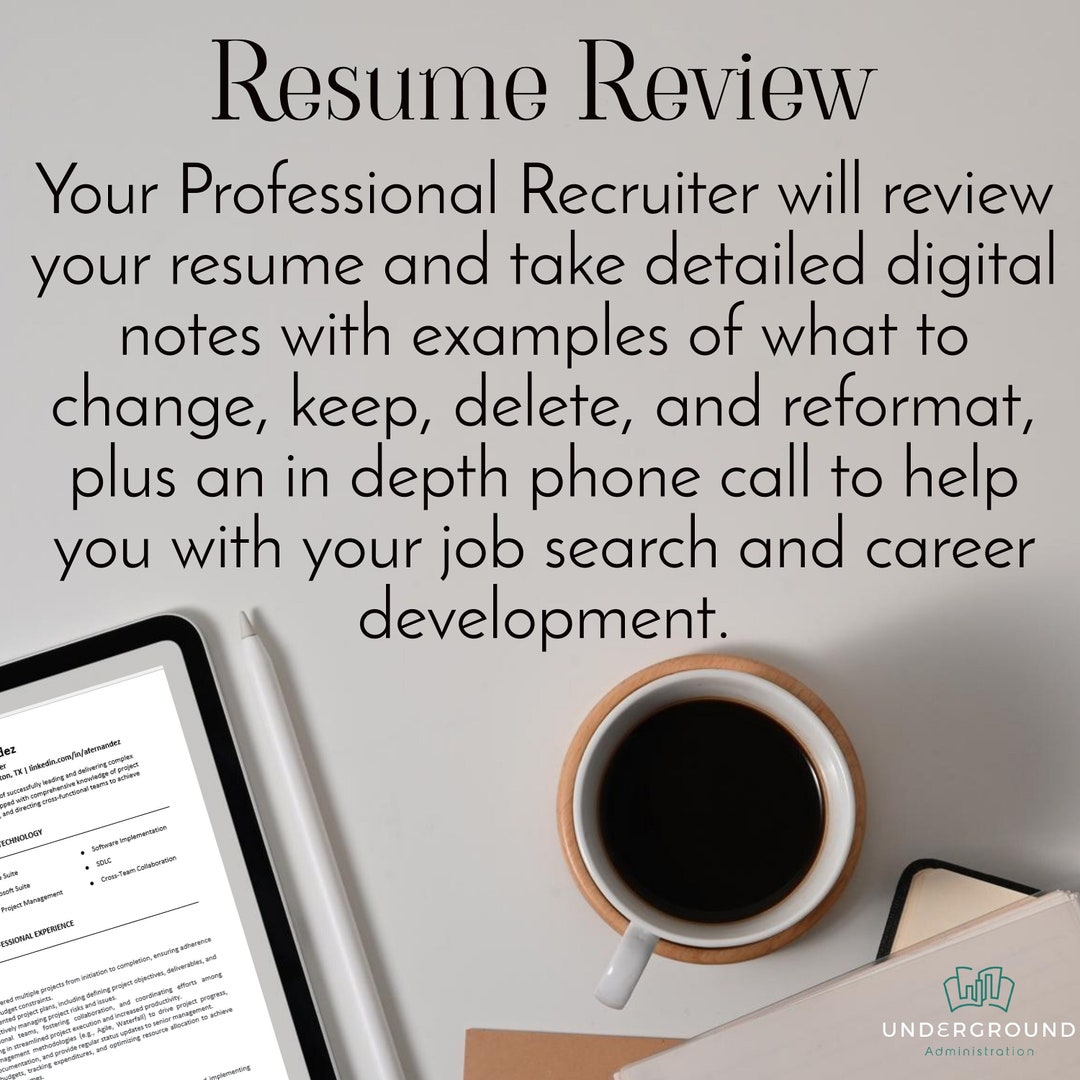 Resume Review by Professional Resume Writer and Recruiter - Etsy