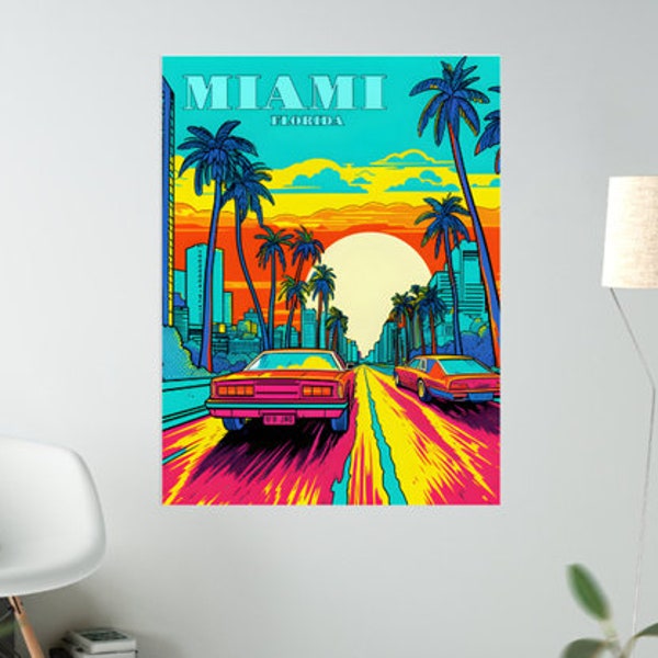 Retro Miami Decor - Etsy
