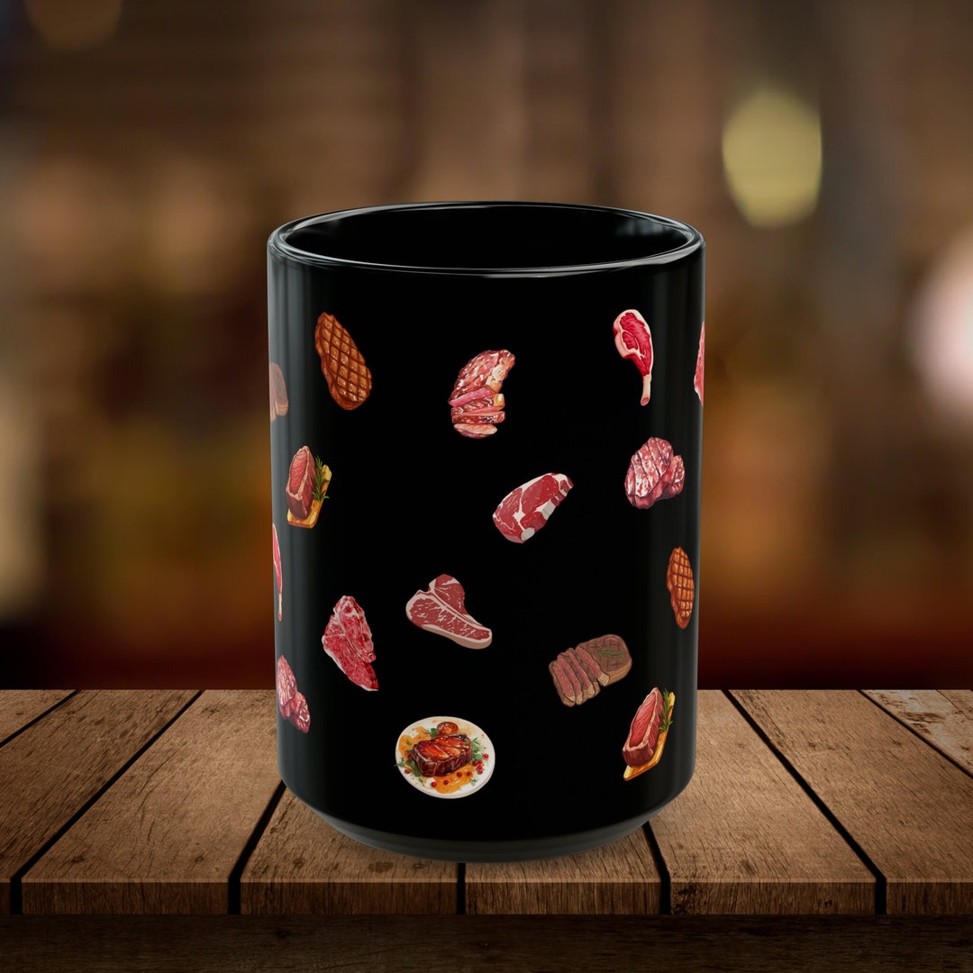 Steak Lovers Mug for Rib Eye Steak Lover Gift for Food Lovers Coffee ...