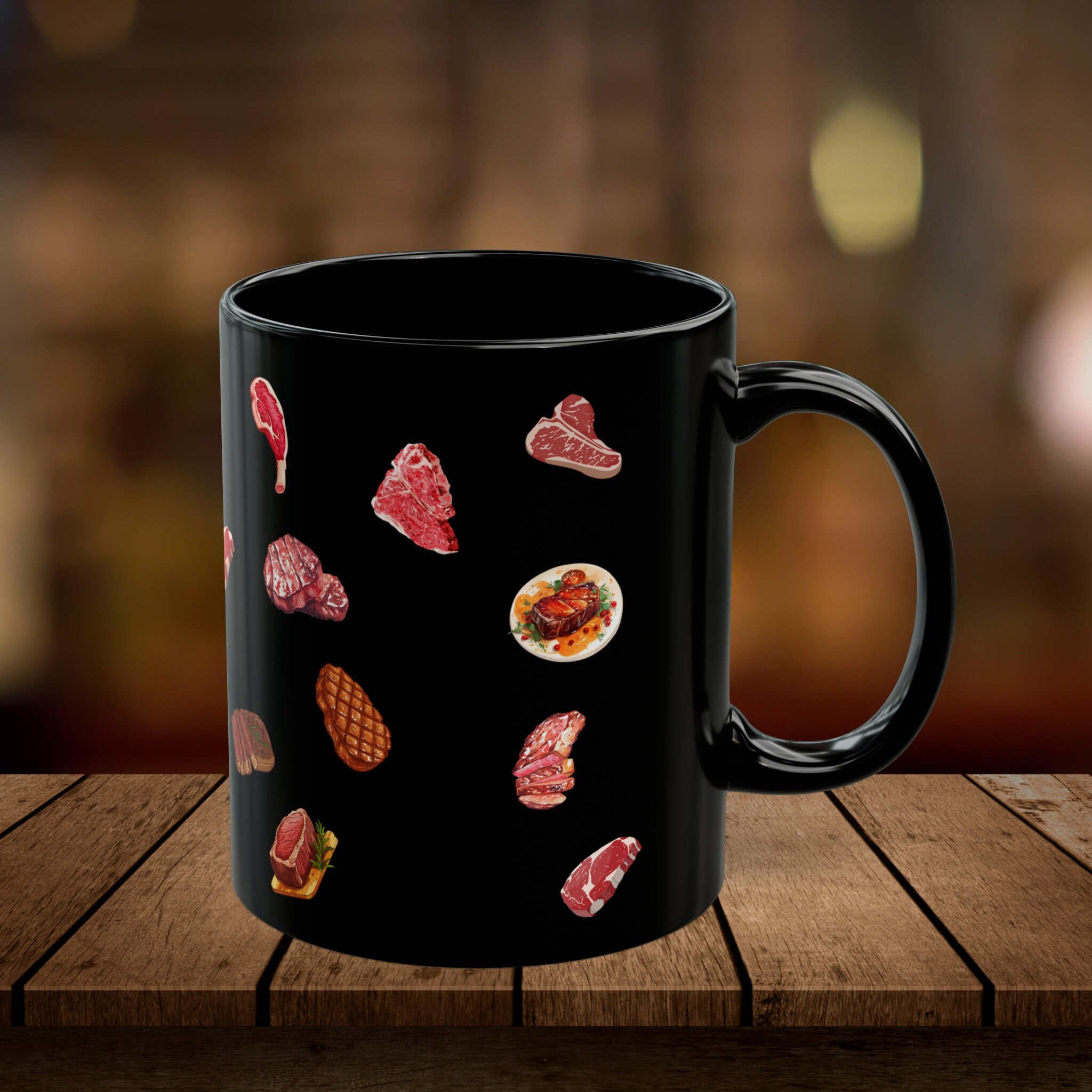 Steak Lovers Mug for Rib Eye Steak Lover Gift for Food Lovers Coffee ...
