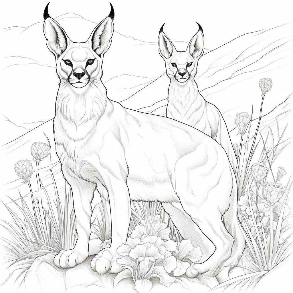 African Savanna Animals Coloring Book for All Ages | 88 Stress ...