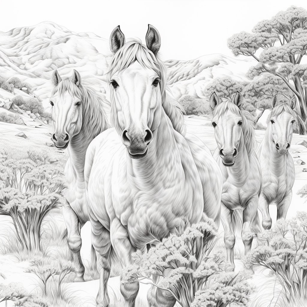 Brumby Coloring Book for Kids | Snowy Mountains of Australia | 84 ...