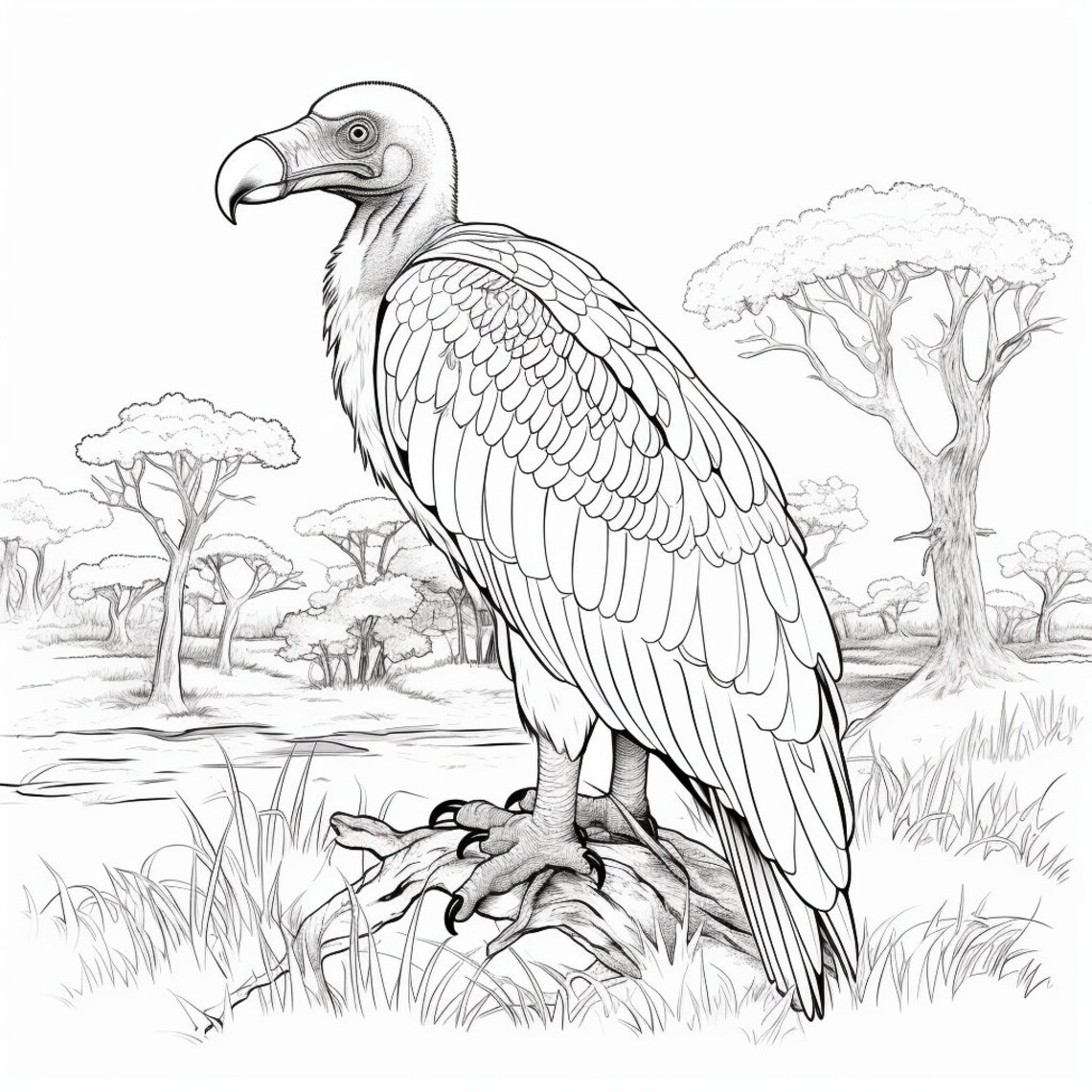 African Savanna Animals Coloring Book for All Ages 88 Stress-relieving ...