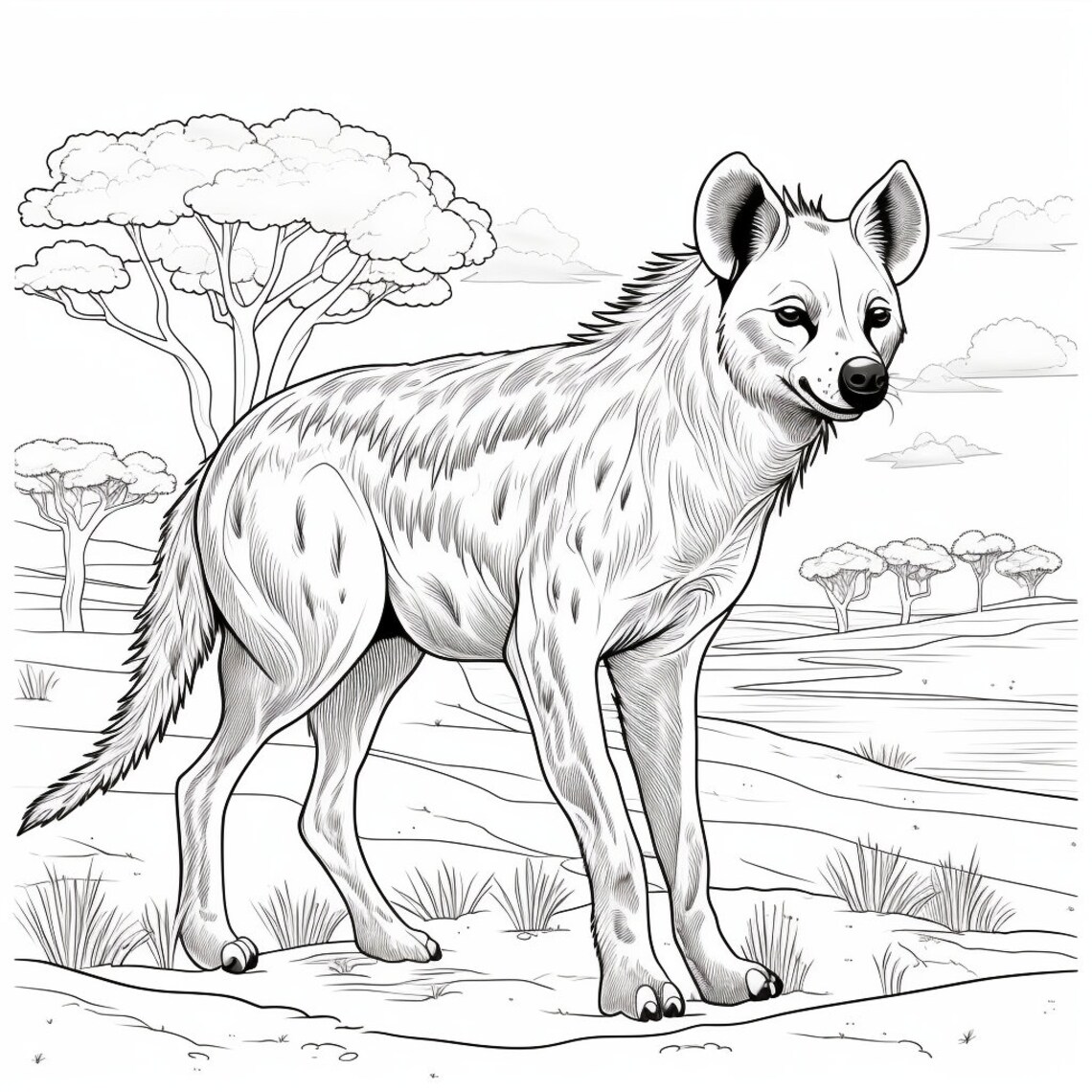 African Savanna Animals Coloring Book for All Ages 88 Stress-relieving ...