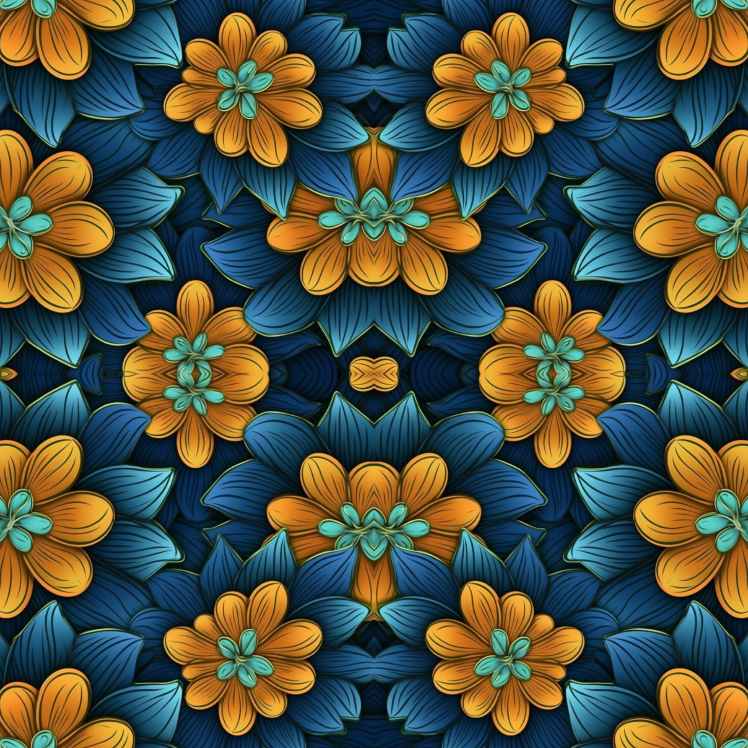 Stunning Seamless Digital Flower Patterns. Turn Any Surface Into a Secret Garden. Downloadable ...
