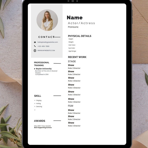 Child Model Resume - Etsy