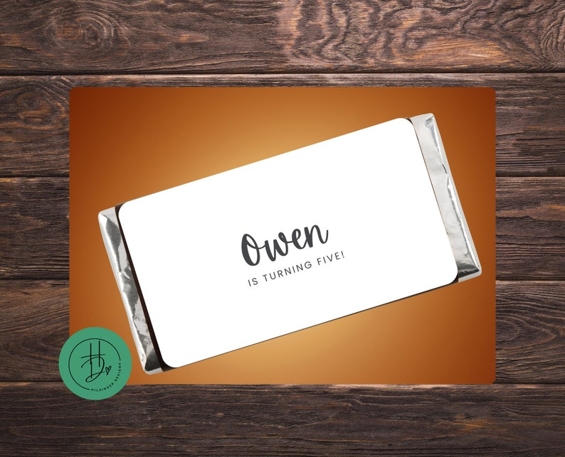 Blank Candy Bar Wrapper Template Birthday Bridal Shower - Etsy