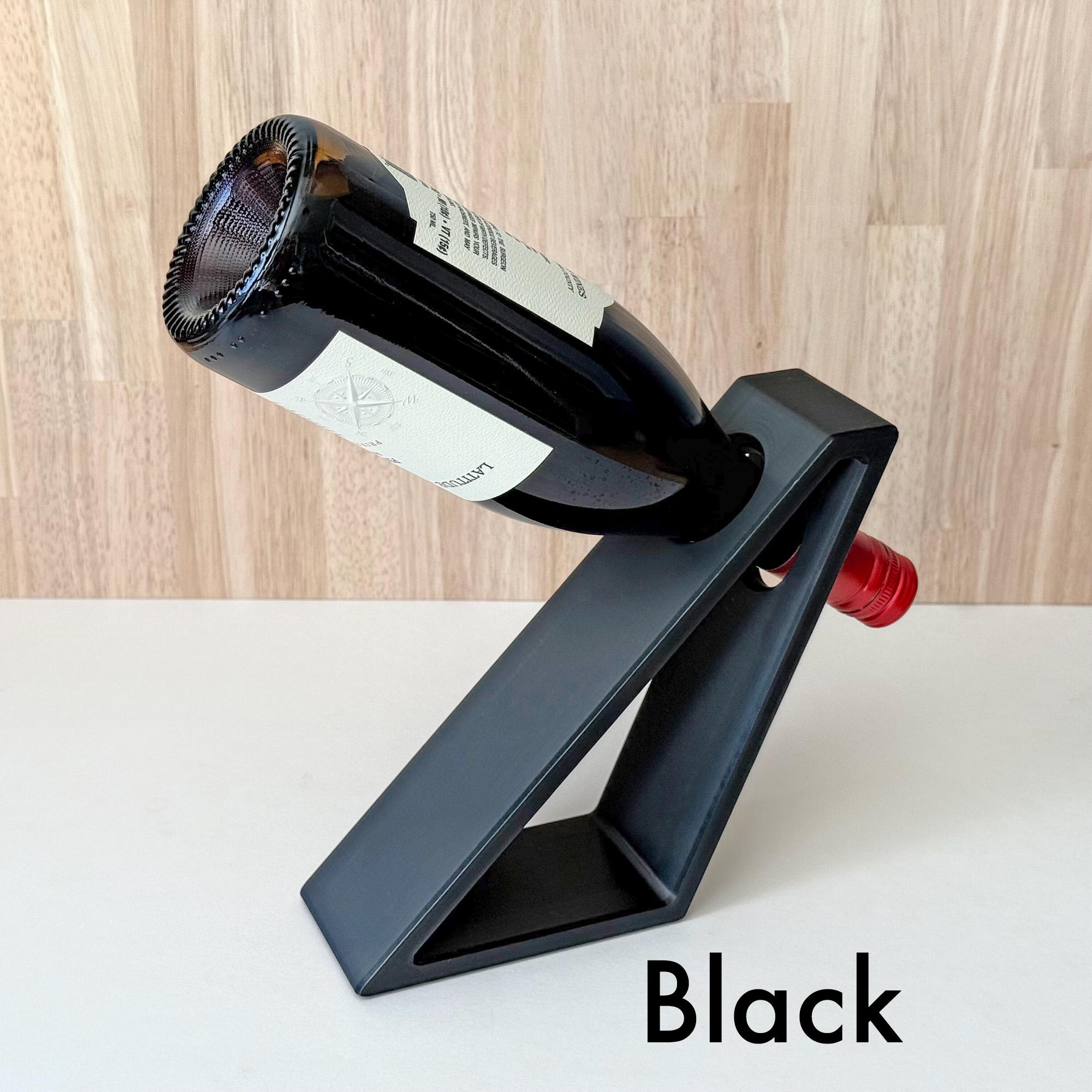 Modern Floating Wine Bottle Stand, Gravity Defying Vino Display - Etsy