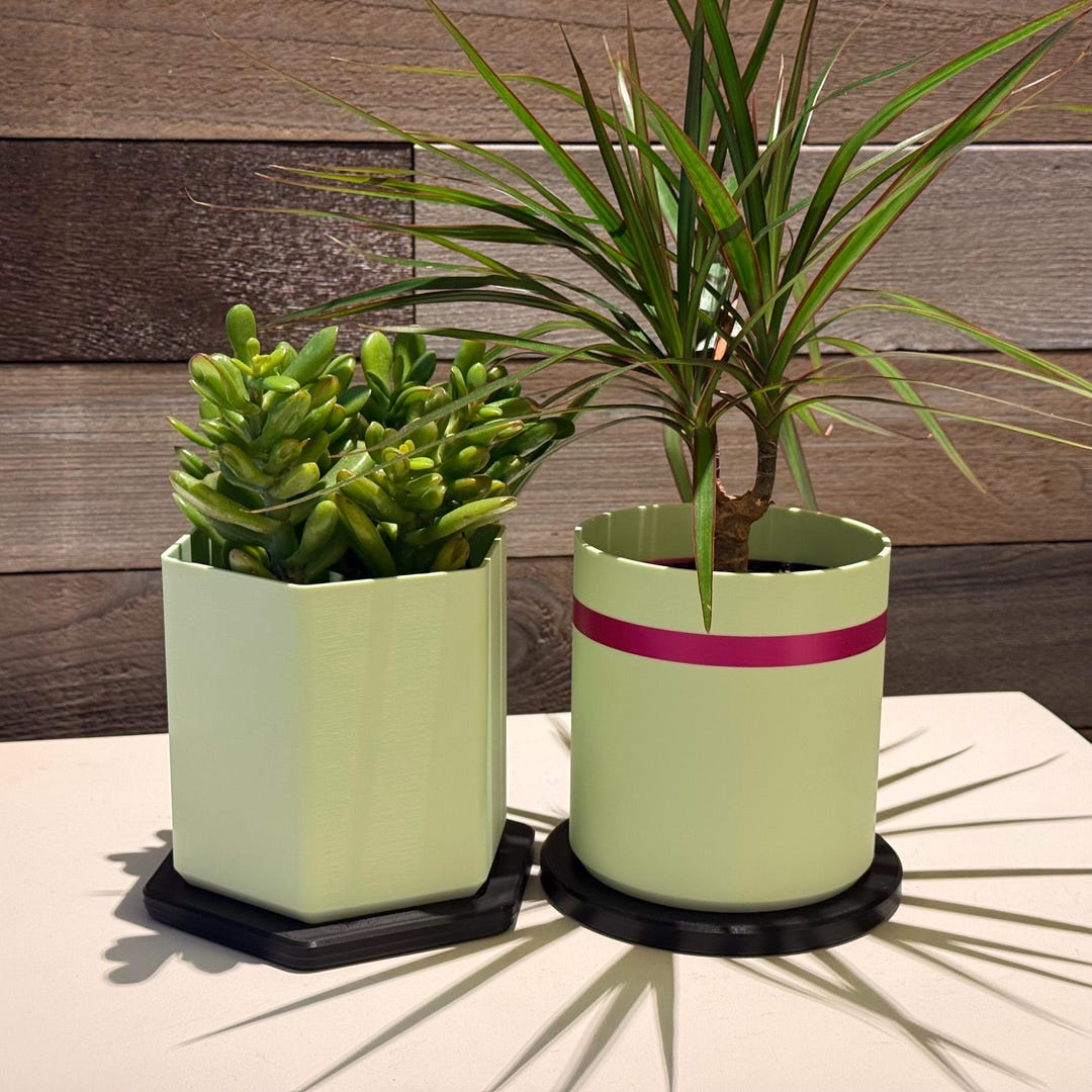 Lime Cream - Geopots - Set of 2 - Etsy