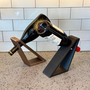 Modern Floating Wine Bottle Stand, Gravity Defying Vino Display - Etsy